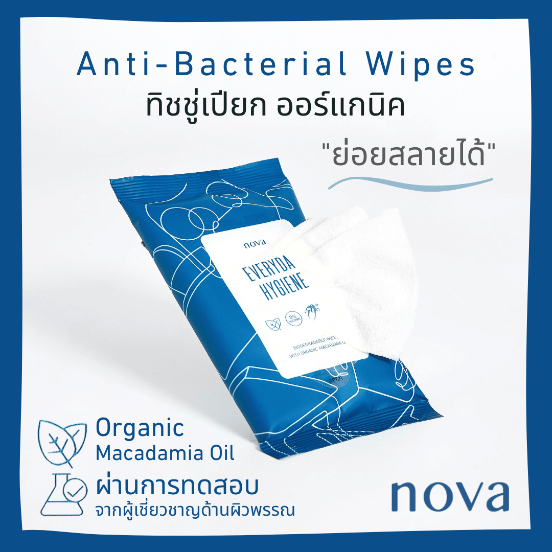 Nova Wipes Everyday Hygiene 10 แผ่น ทิชชู่เปียกขนาดพกพาเกรดพรีเมียม ...